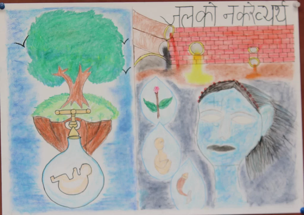 Poster on Save Water by Anureet Kaur